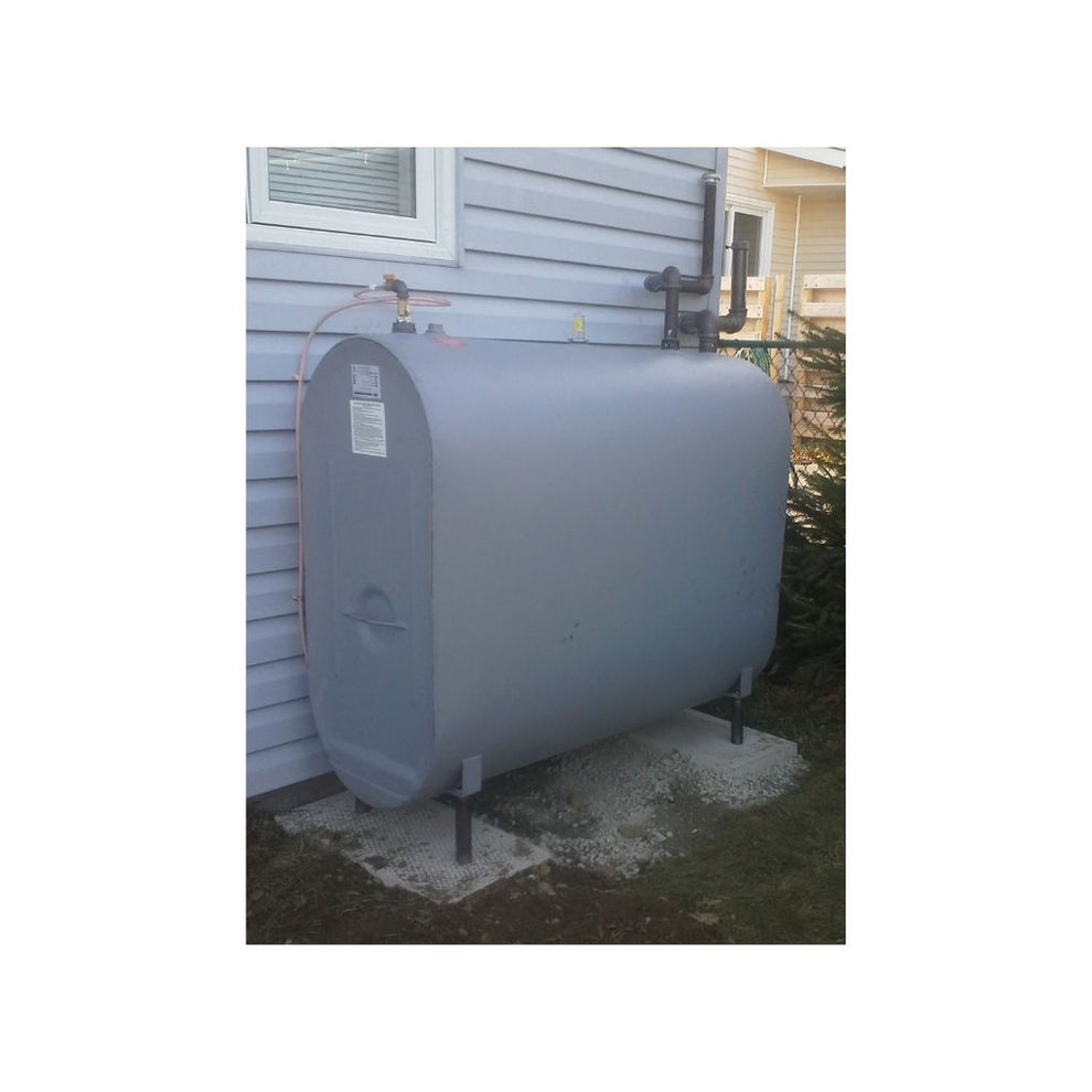 Standard Outside Oil Tank Installation 200 gal Primer Coated Tank. Inc ...